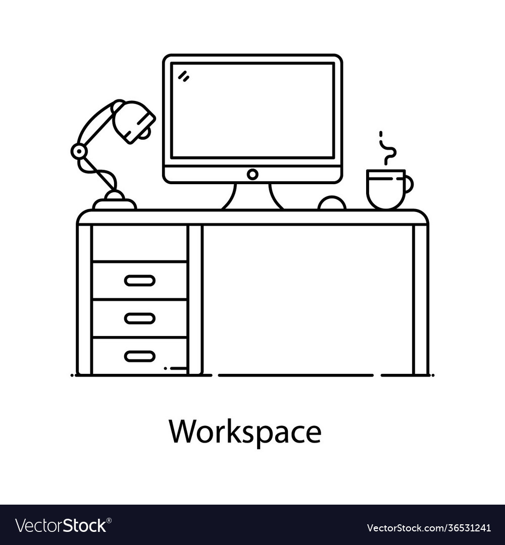 Workspace Royalty Free Vector Image - VectorStock