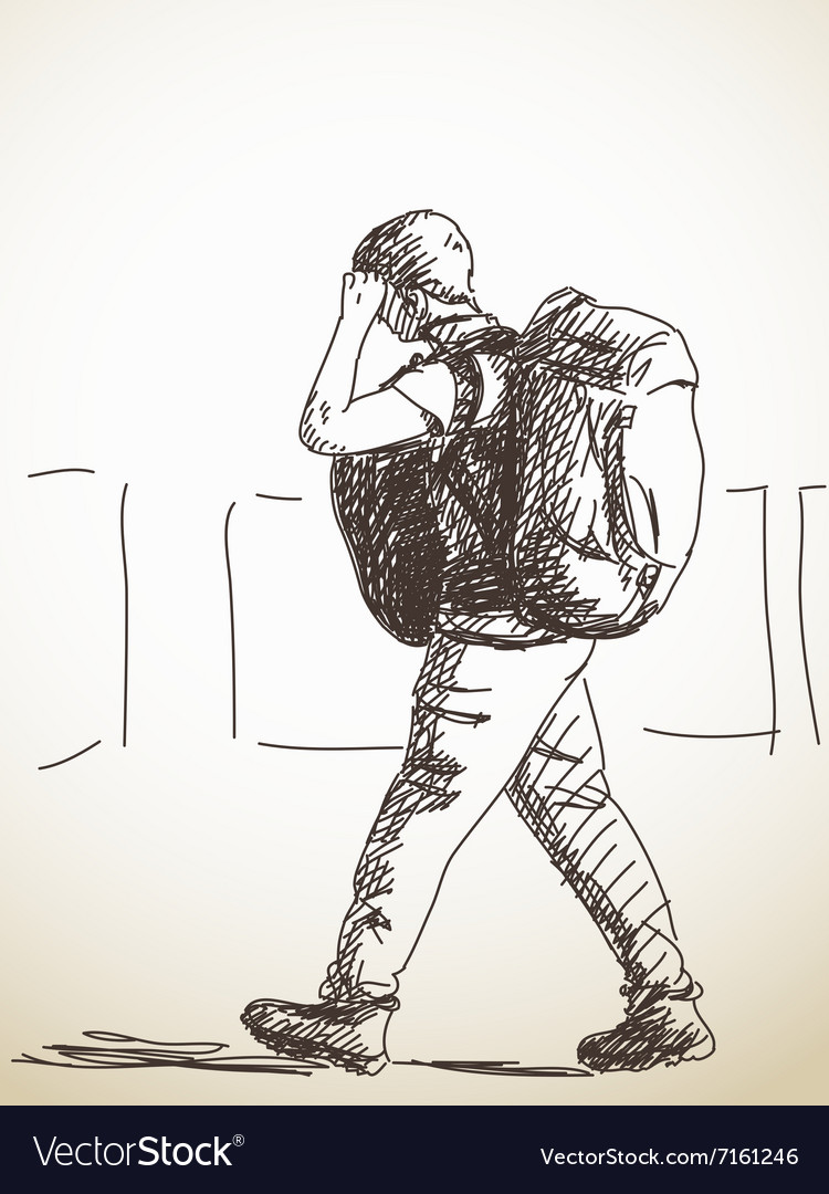 Backpacker Royalty Free Vector Image - VectorStock