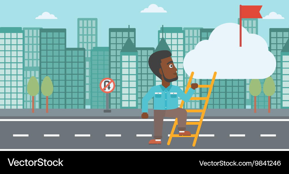 Cheerful leader business man Royalty Free Vector Image