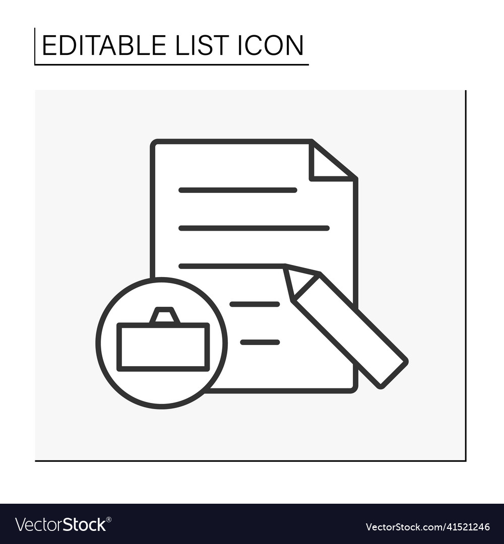 Document line icon Royalty Free Vector Image - VectorStock