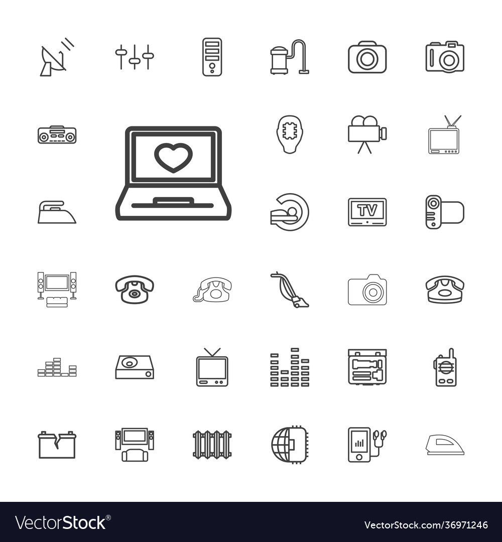 Electronics icons Royalty Free Vector Image - VectorStock