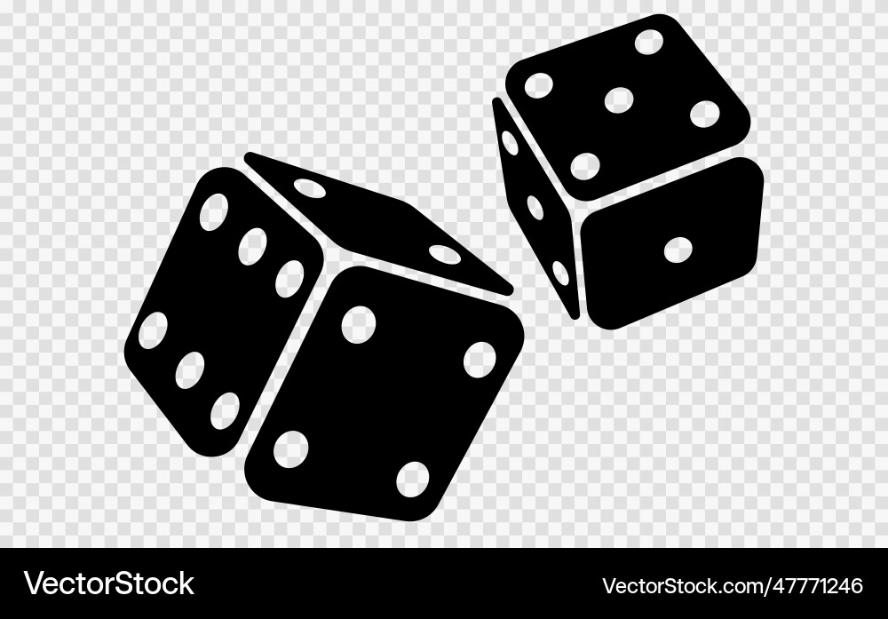 Gaming game dice lucky gambling dice symbol Vector Image