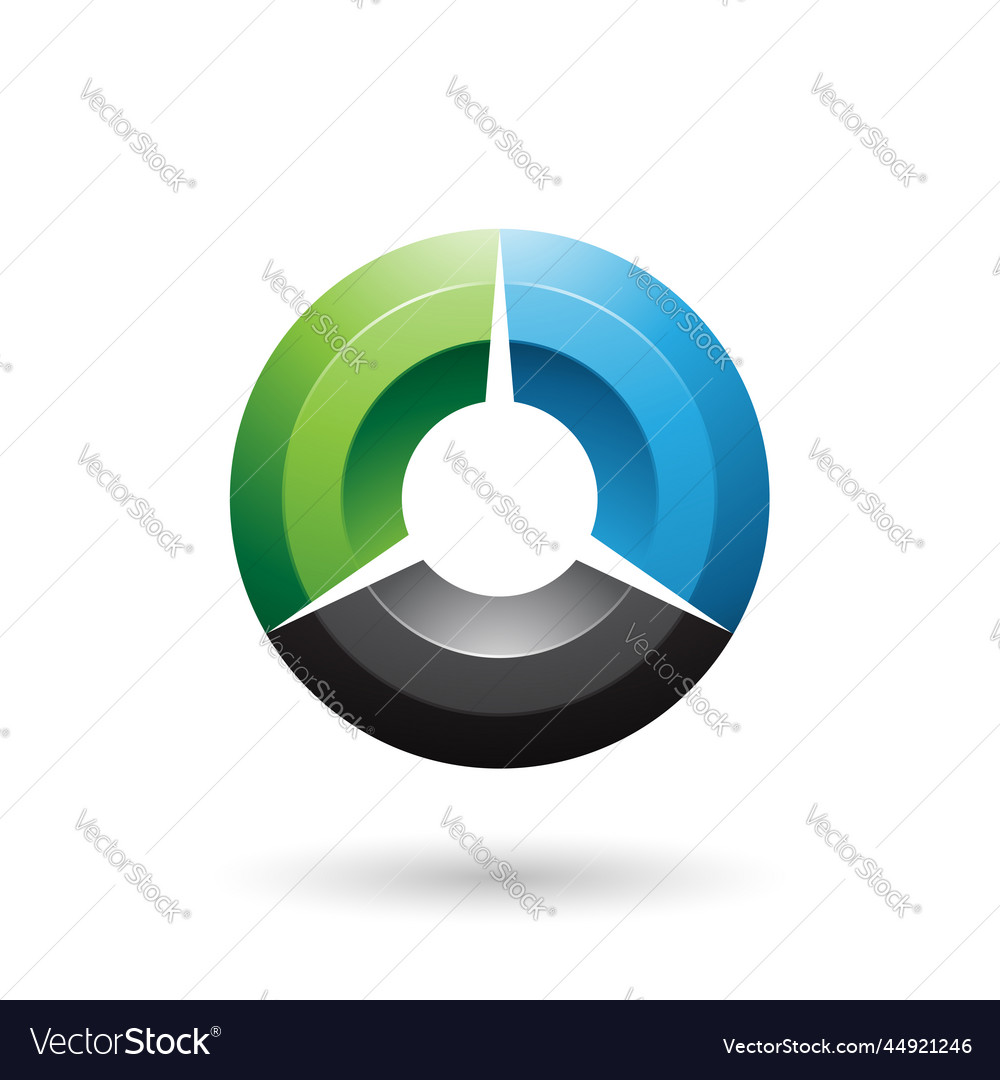 Green and black glossy shaded circle Royalty Free Vector Green and black glossy shaded circle Royalty Free Vector