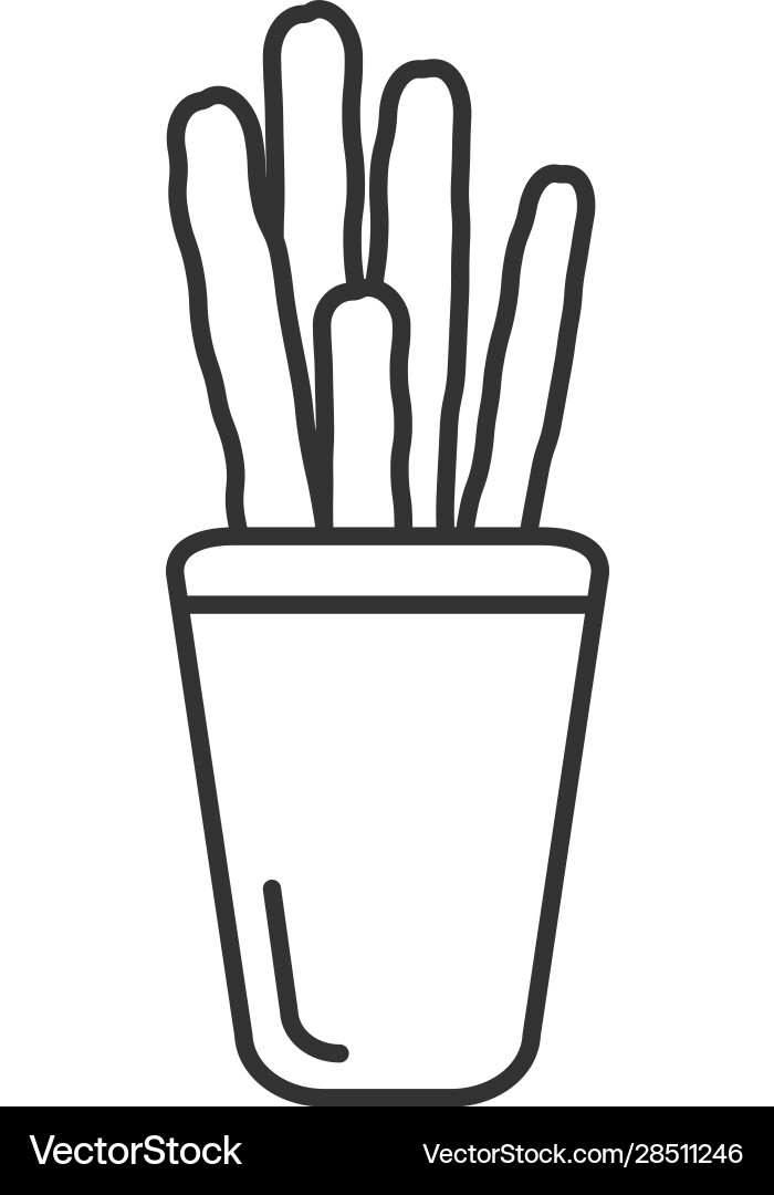 Grissini linear icon Royalty Free Vector Image
