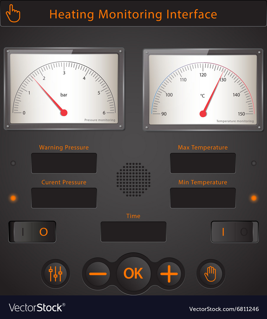 Heating Interface Royalty Free Vector Image - VectorStock