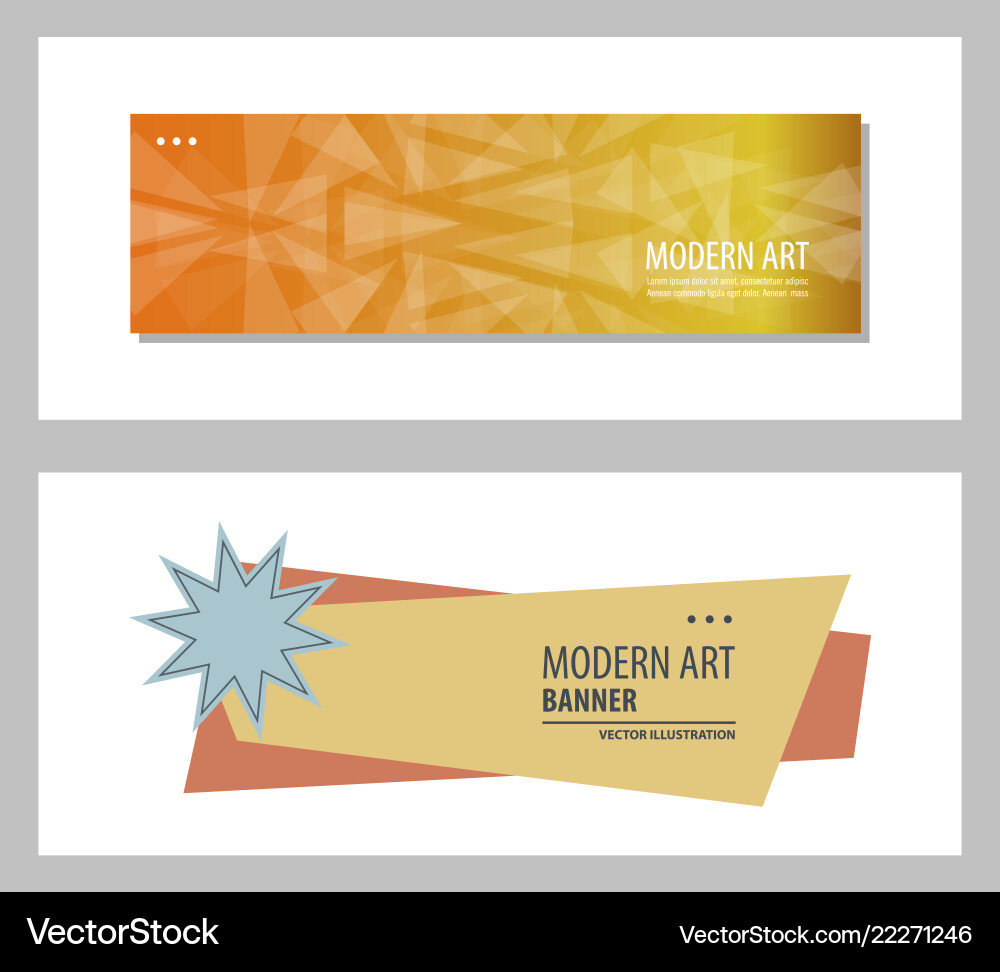 Set of abstract geometric design banner web Vector Image