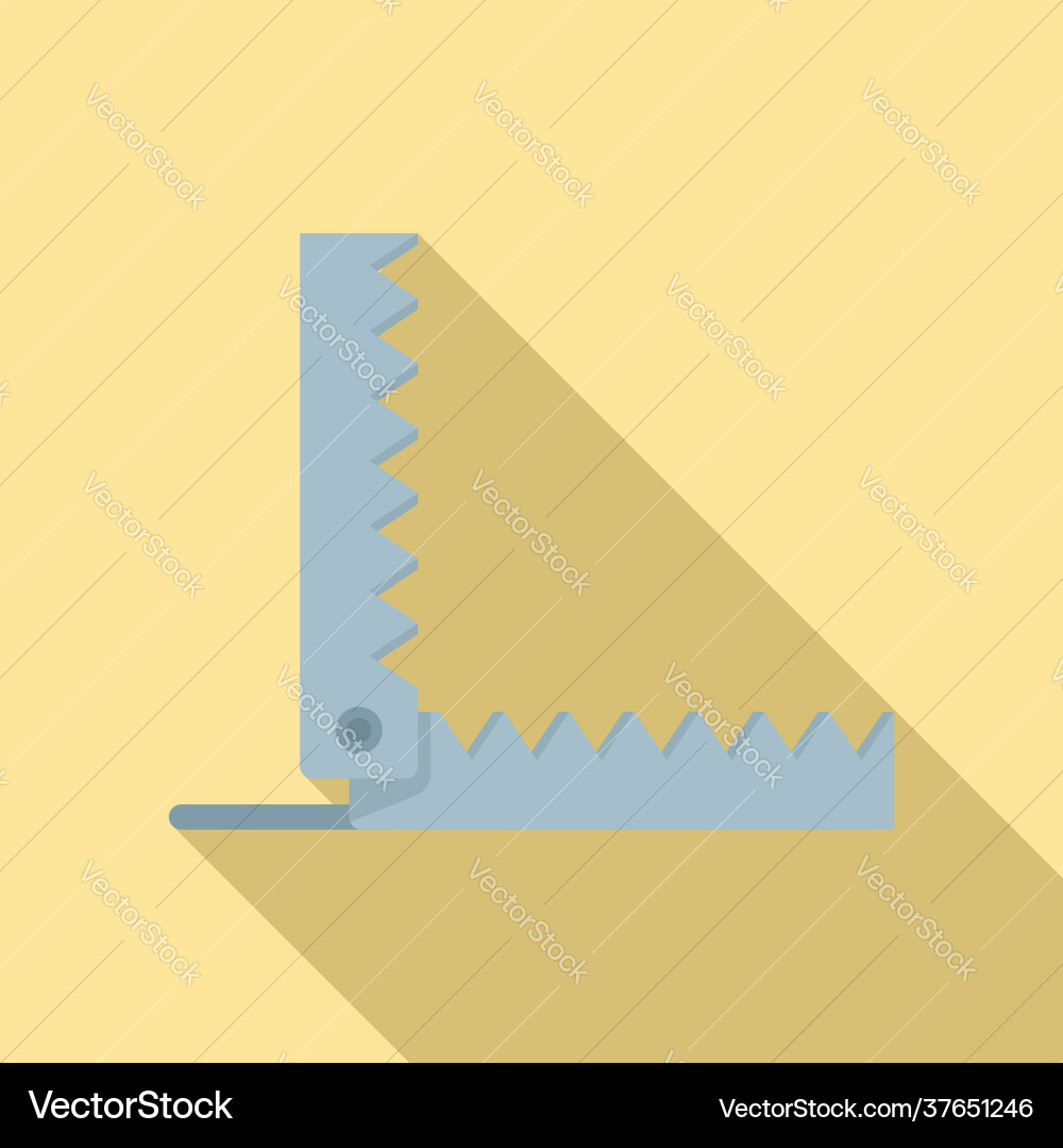 Steel animal trap icon flat style Royalty Free Vector Image