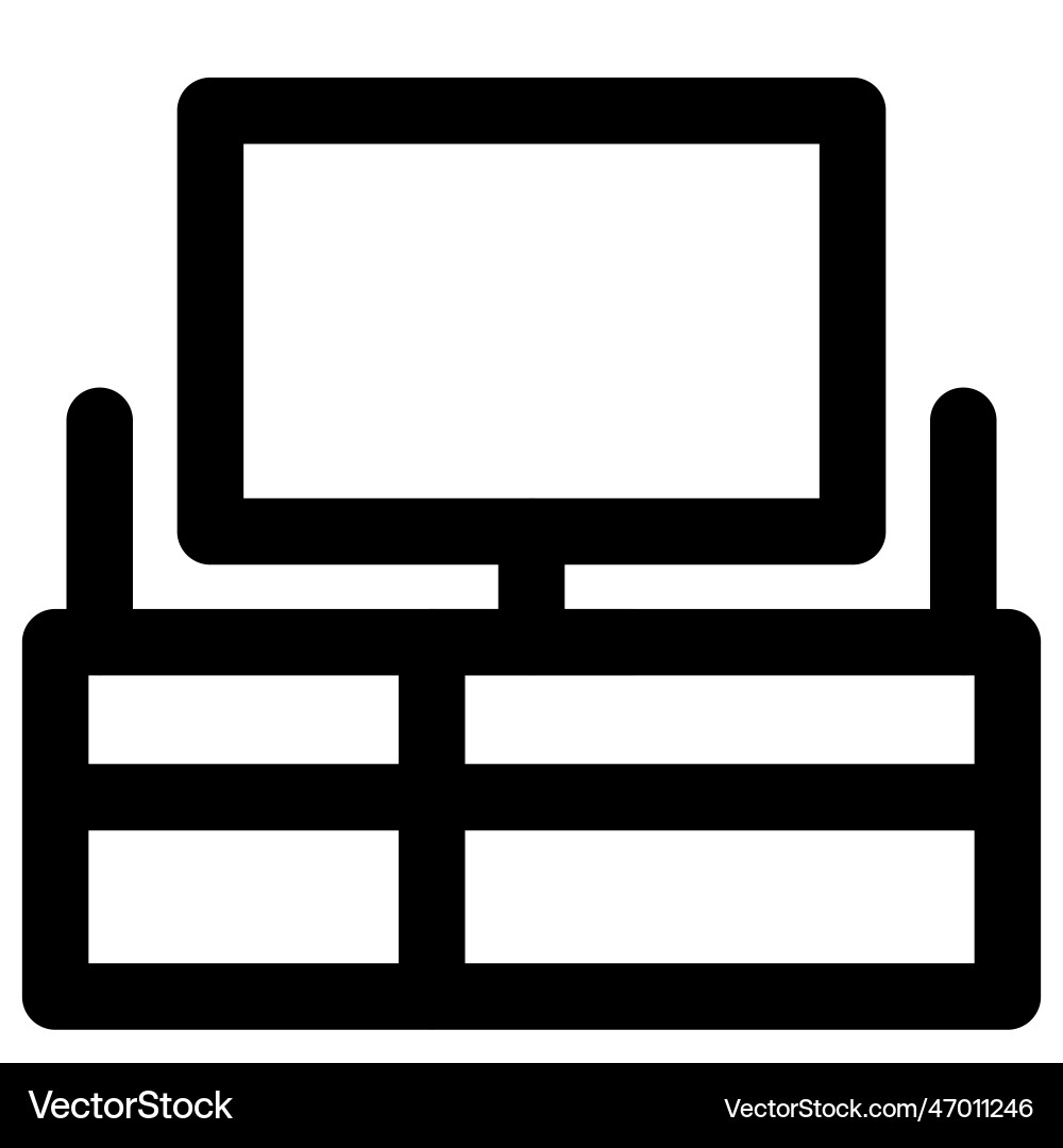 Stylish luxury tv stand for decor Royalty Free Vector Image