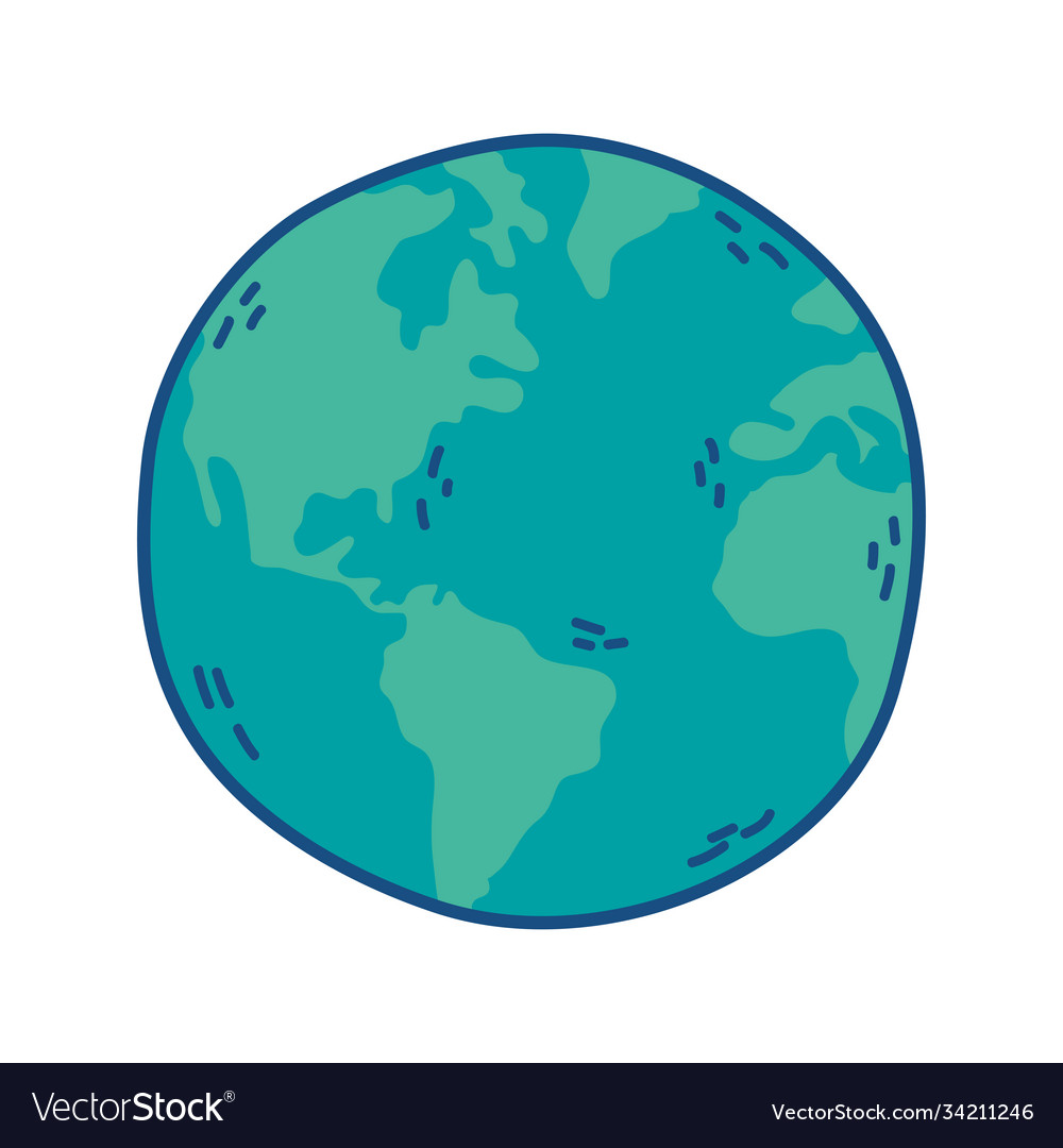 World planet earth isolated icon Royalty Free Vector Image