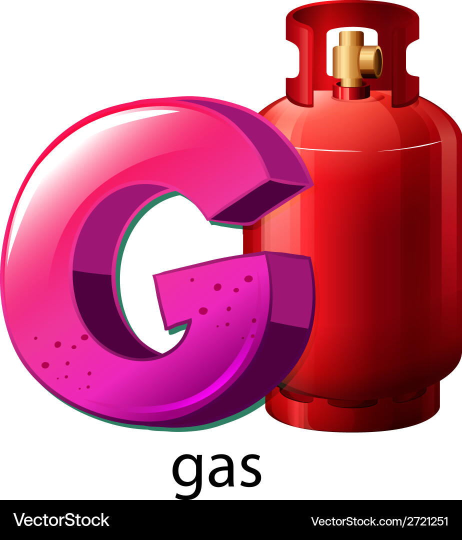 A letter g for gas Royalty Free Vector Image - VectorStock