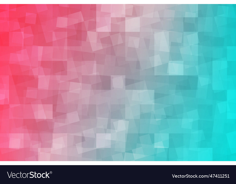 Abstract red and blue gradient square pattern Vector Image
