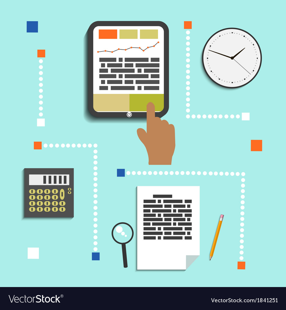 Business work elements Royalty Free Vector Image