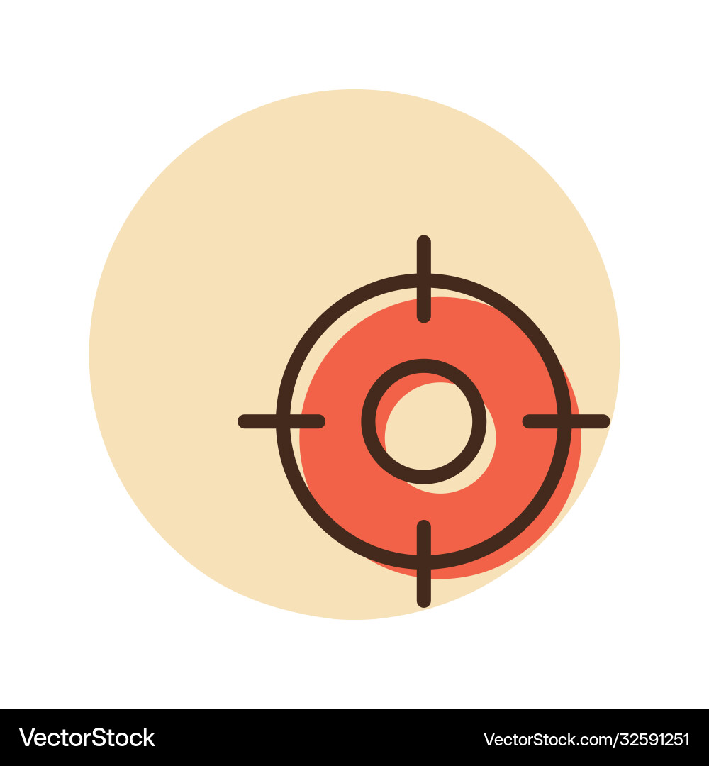Crosshairs target destination icon Royalty Free Vector Image