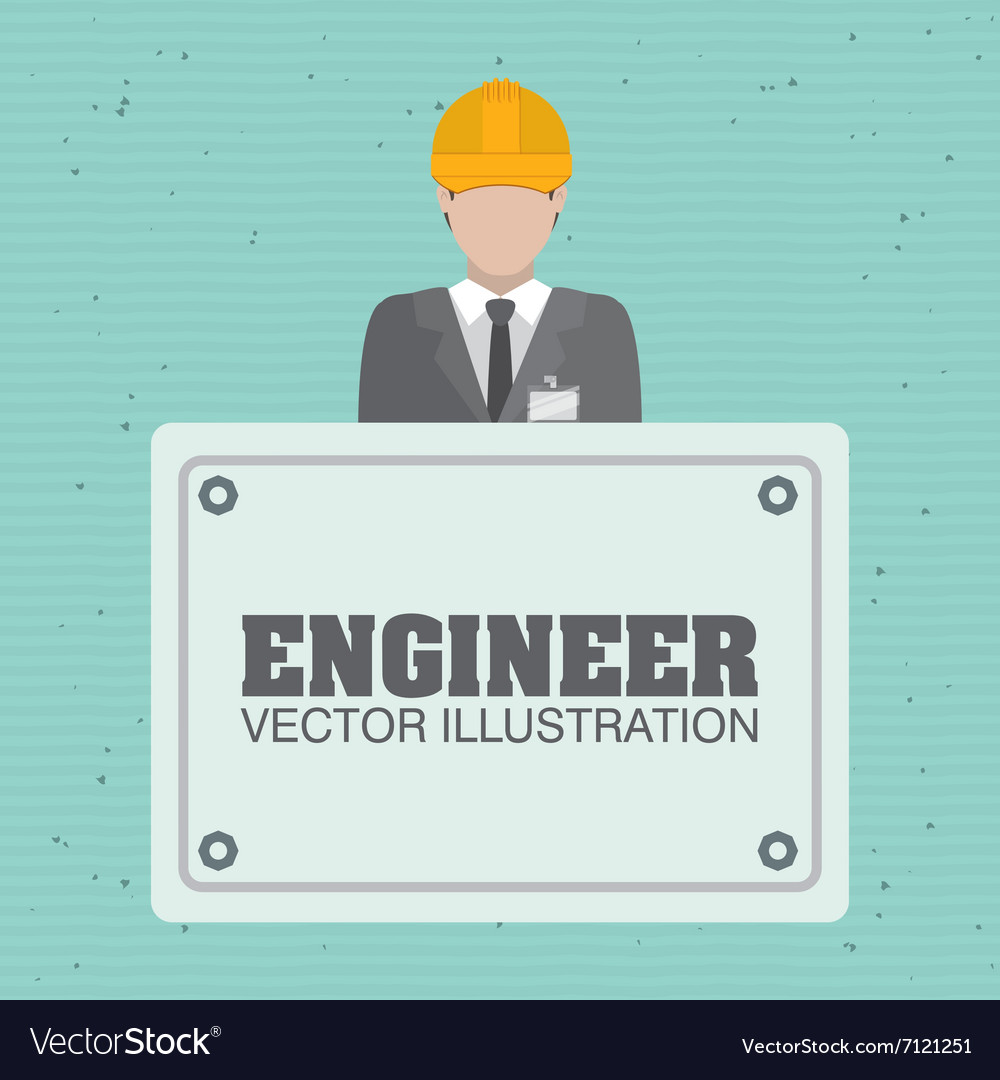 Engineer concept design Royalty Free Vector Image