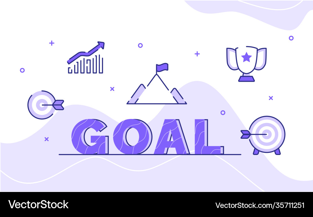 Goal typography word art background icon Vector Image