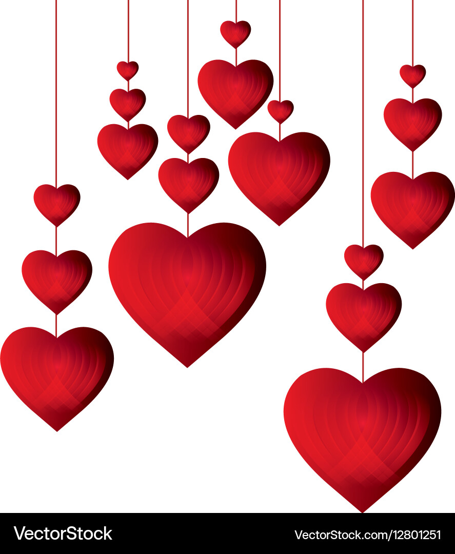 Heart love card decoration Royalty Free Vector Image