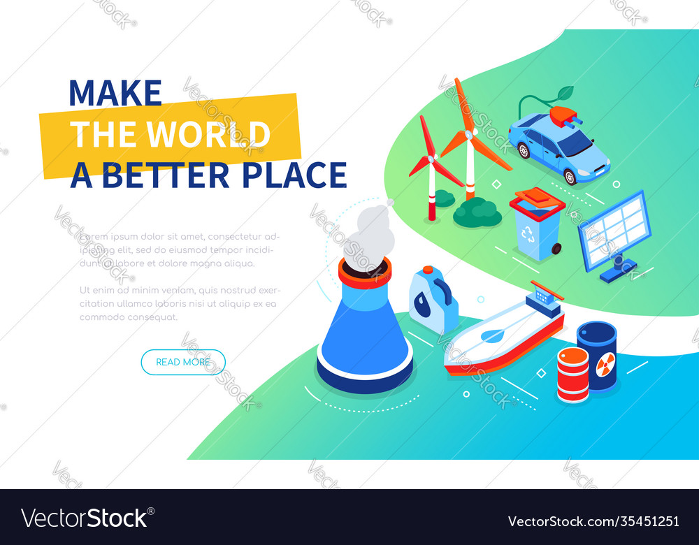 Make world a better place - modern colorful Vector Image