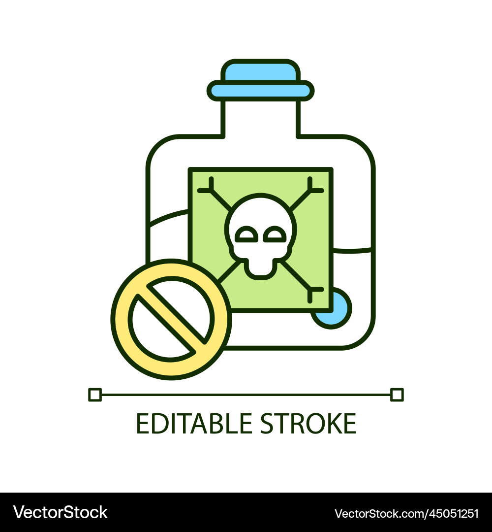 Poison liquid rgb color icon Royalty Free Vector Image