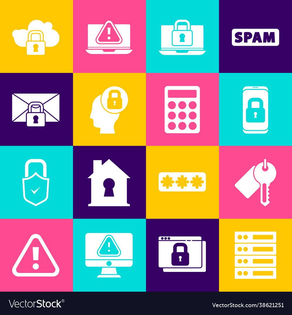 Set server data web hosting marked key mobile Vector Image Set server data web hosting marked key mobile Vector Image