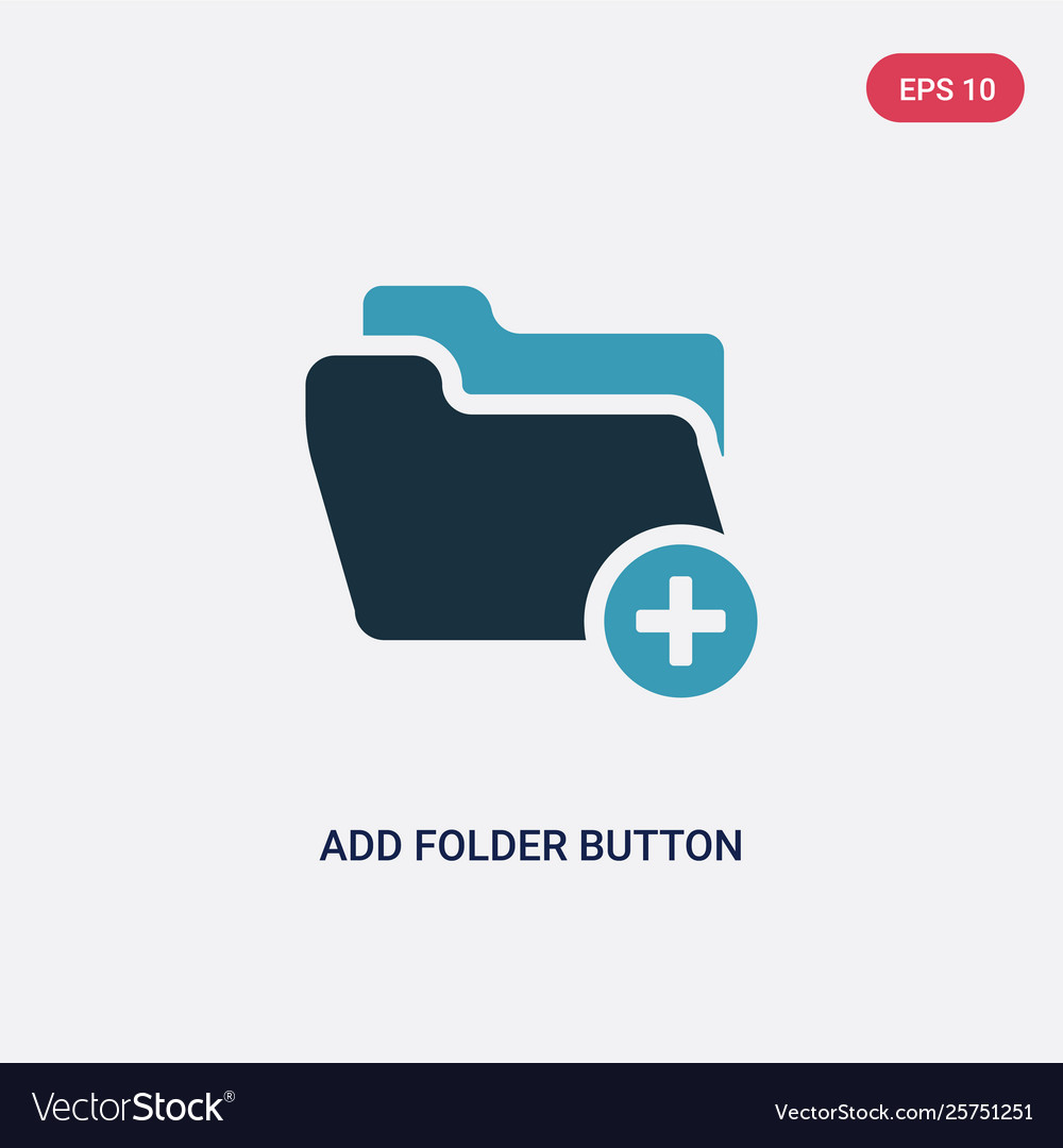 Two color add folder button icon from user Vector Image