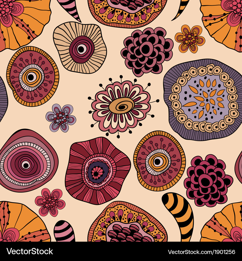 Abstract seamless floral composition Royalty Free Vector