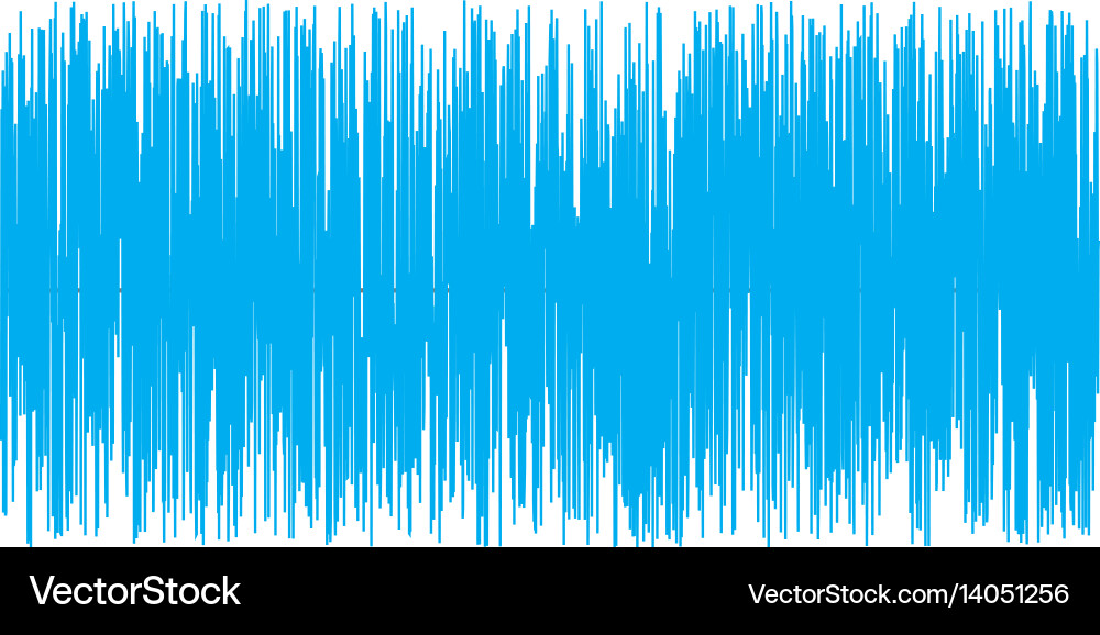 Blue sound wave on white background sound wave Vector Image