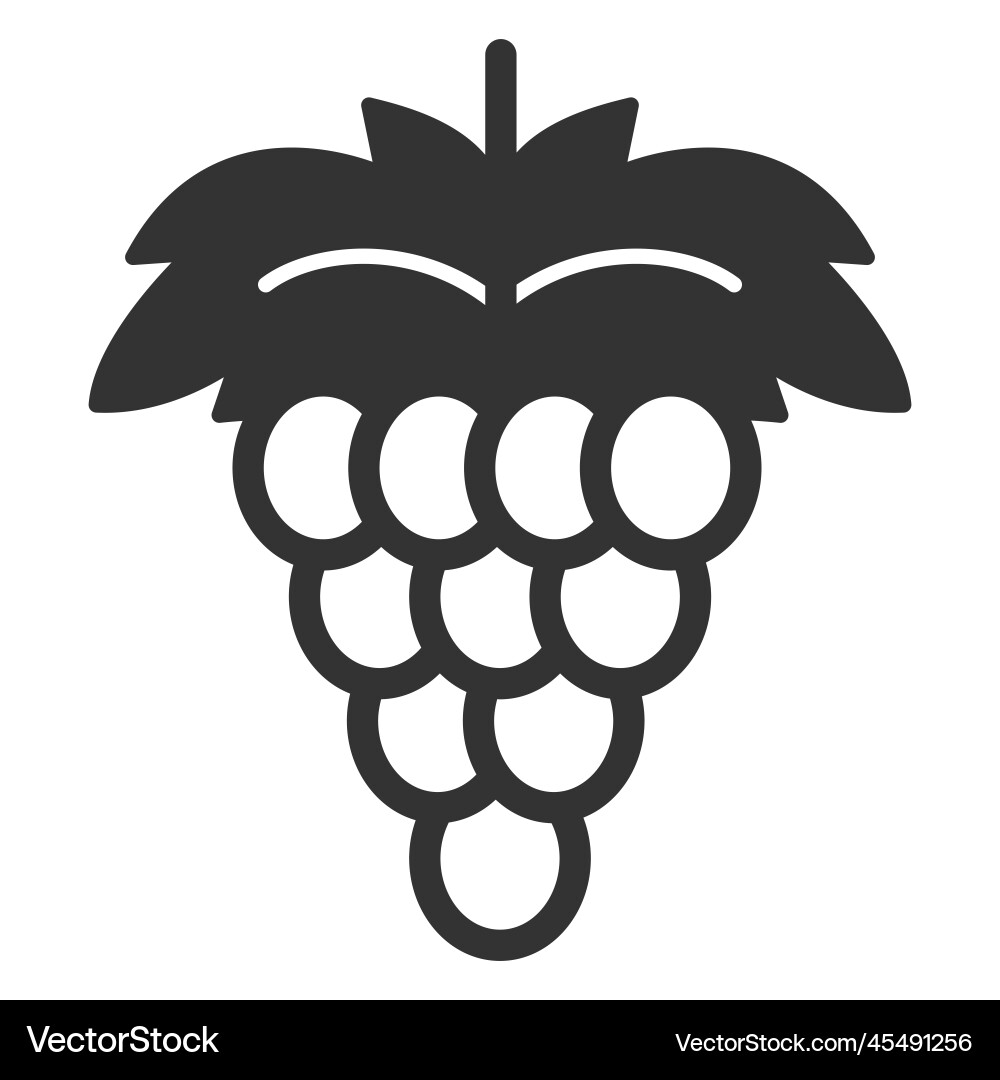 Bunch of grapes 1 Royalty Free Vector Image - VectorStock