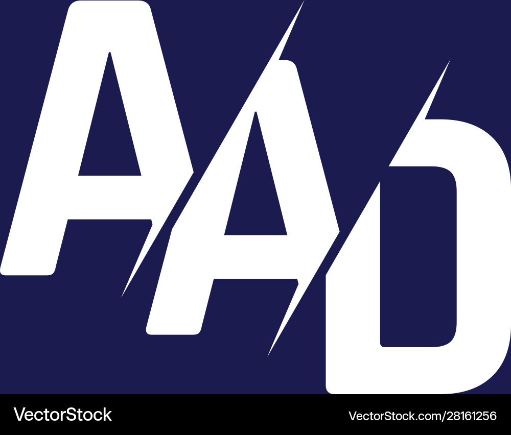 Monogram letters initial logo design aad Vector Image