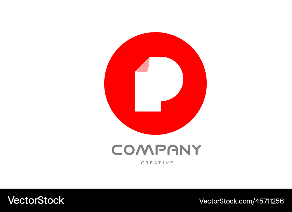 P geometric alphabet letter logo icon design Vector Image