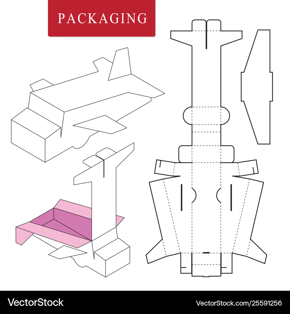 Package template transportation conceptpackage Vector Image