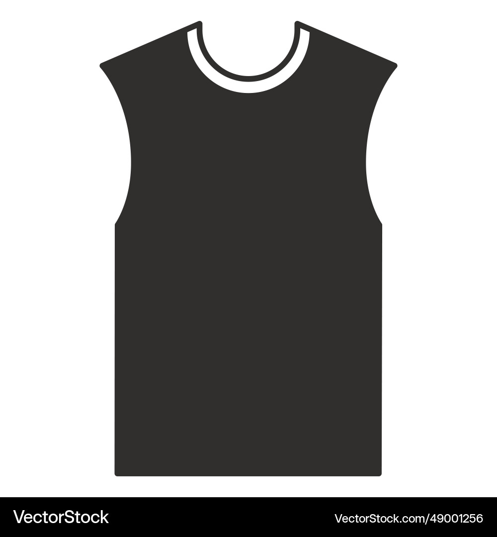 Sleeveless t shirt flat icon Royalty Free Vector Image