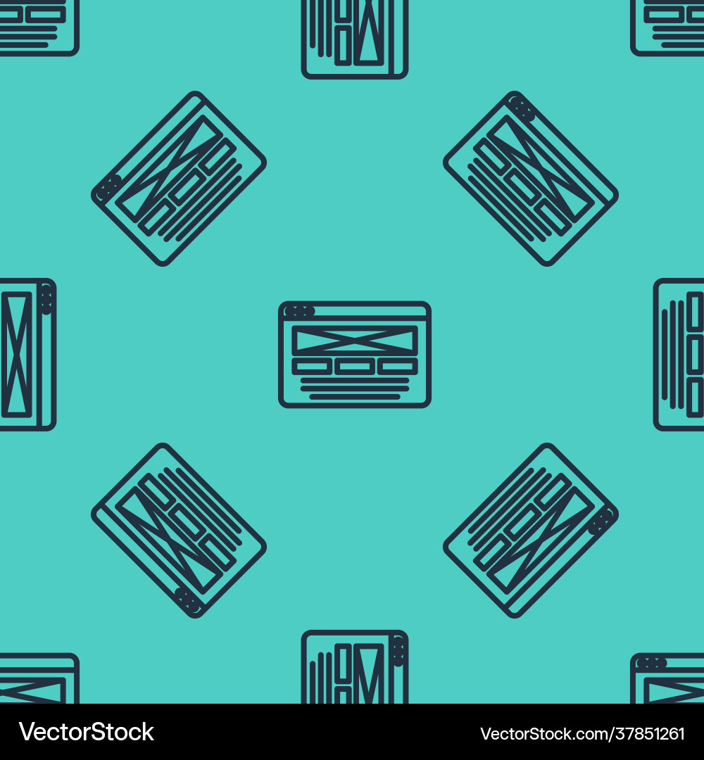 Black line ui or ux design icon isolated seamless Vector Image