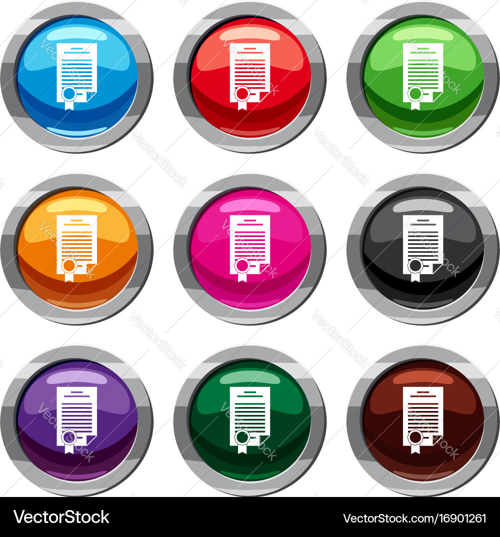 Contract set 9 collection Royalty Free Vector Image