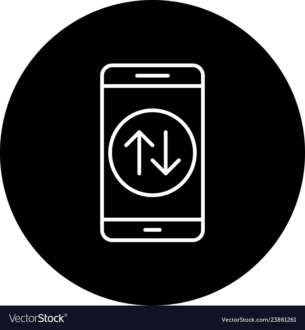Data connection mobile application icon Royalty Free Vector