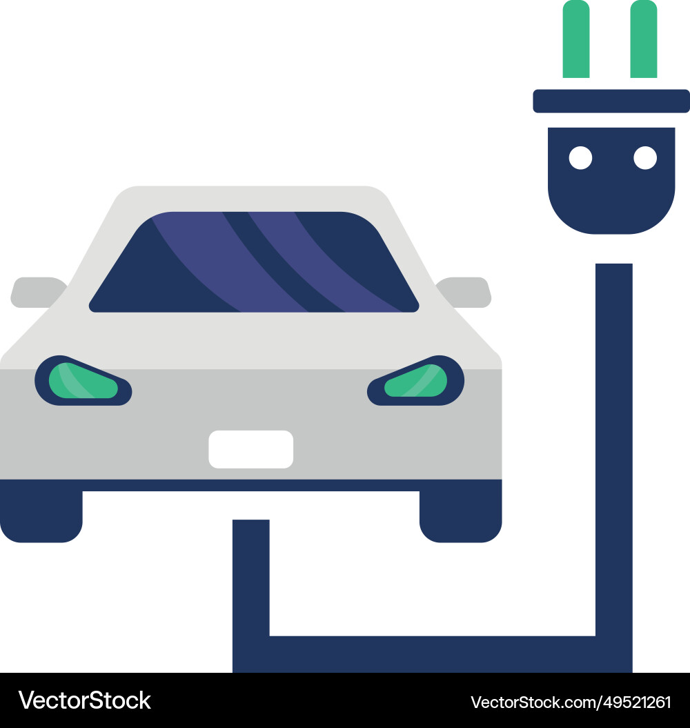 Electric cars charging cable Royalty Free Vector Image