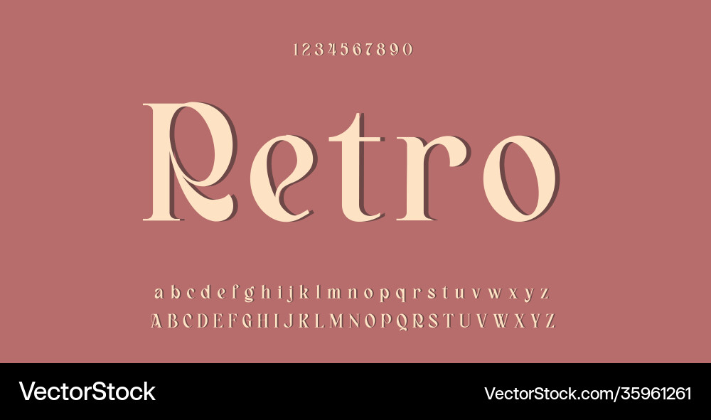 Font design trendy alphabet letters Royalty Free Vector