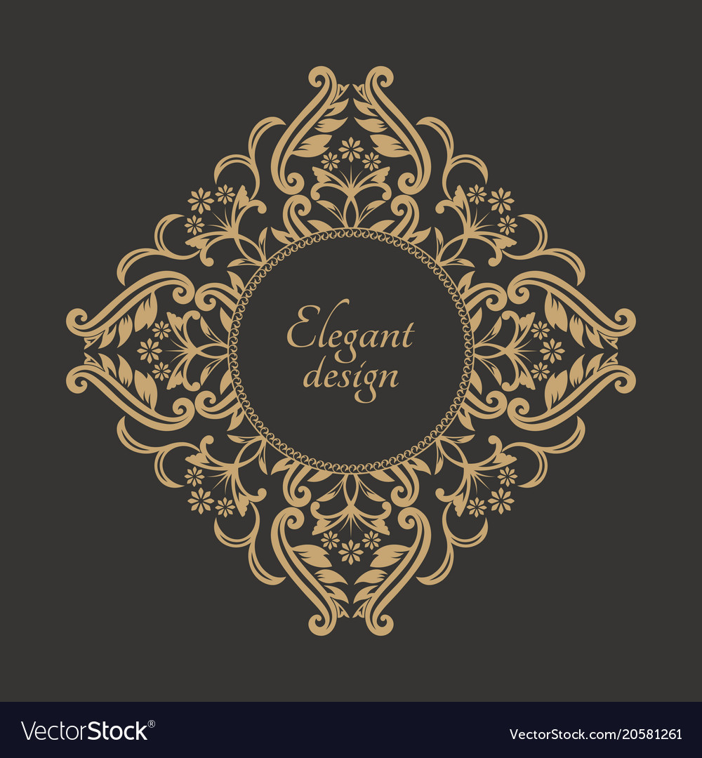 Square arabic pattern Royalty Free Vector Image