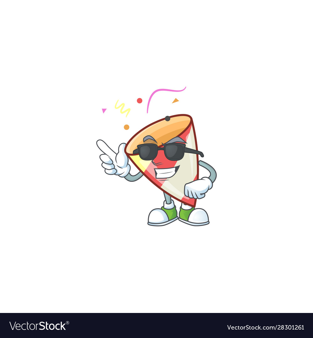 Super cool exploding confetti character wearing Vector Image