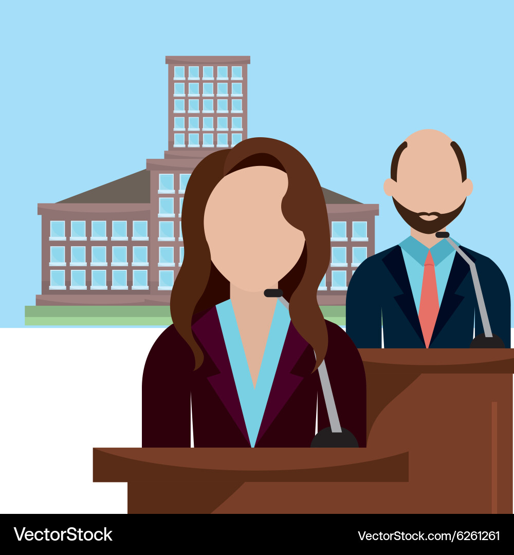 Vote and politician campaign Royalty Free Vector Image