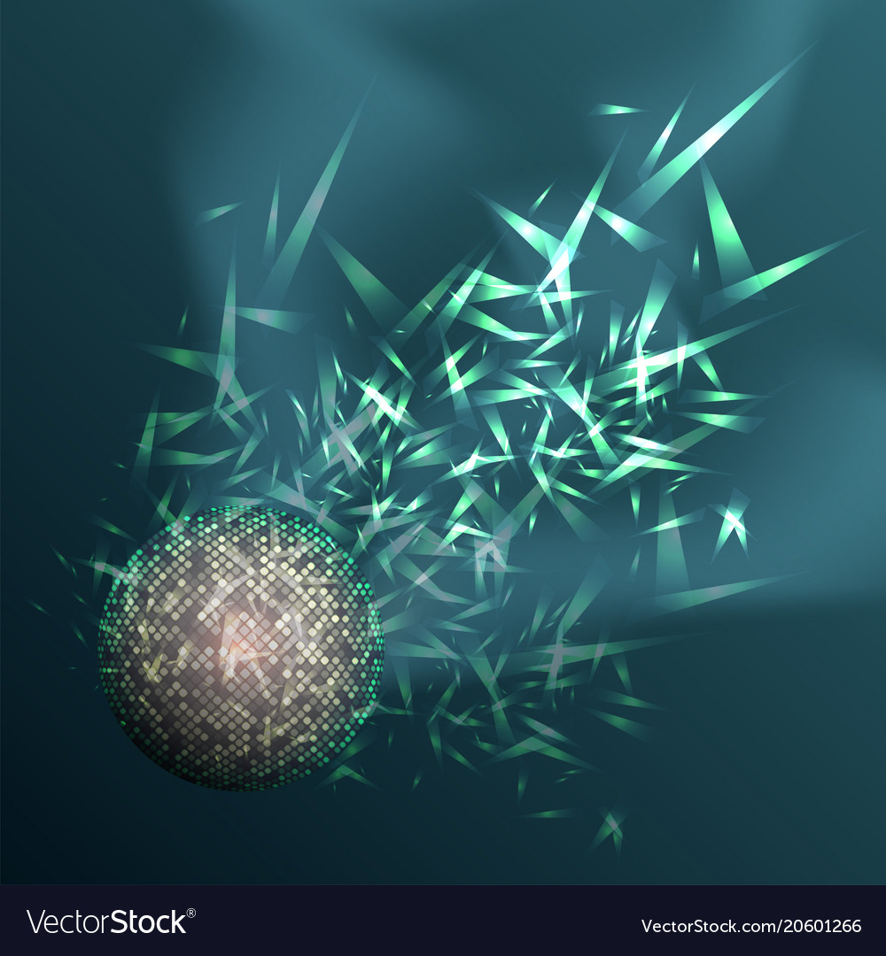 Abstract explosion cloud broken planet background Vector Image