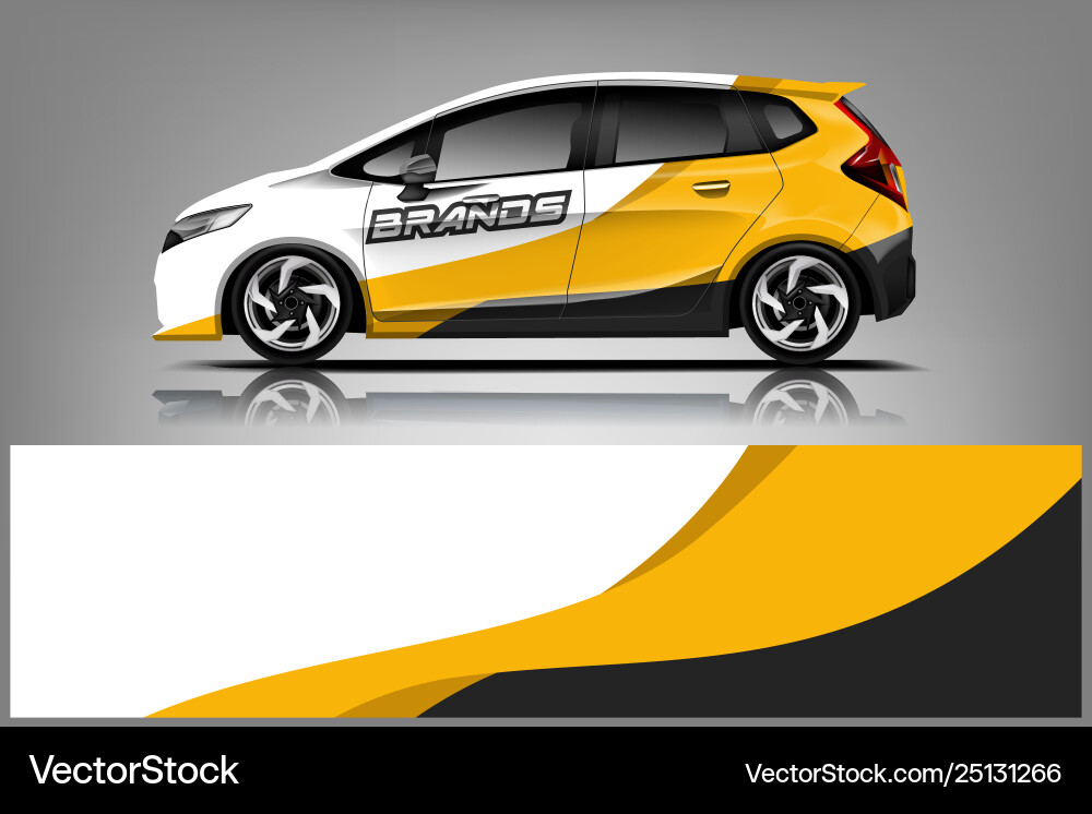 Car decal wrap design for company Royalty Free Vector Image