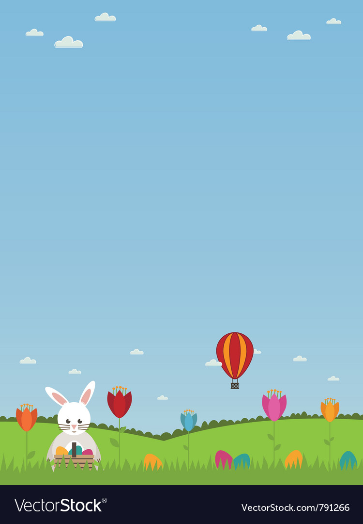Easter landscape Royalty Free Vector Image - VectorStock