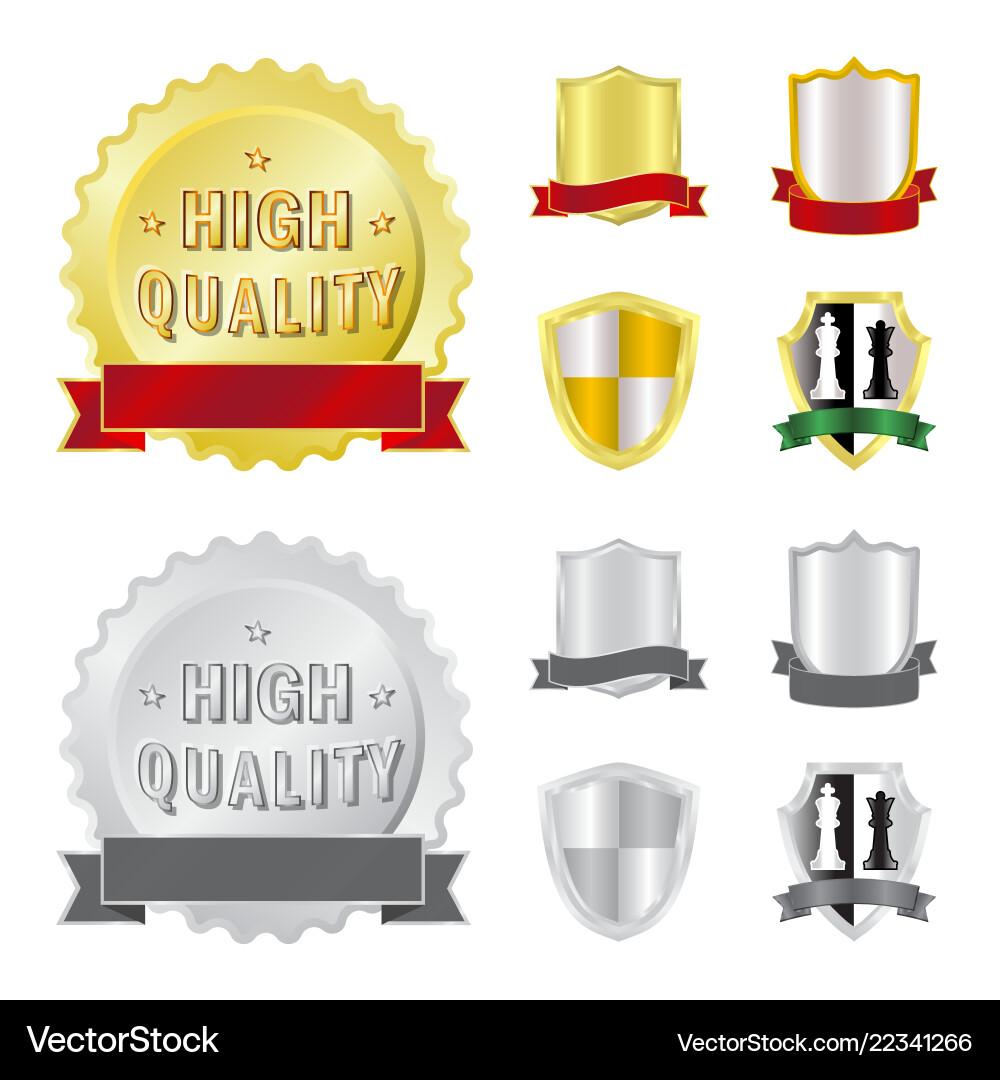 Emblem and badge sign set Royalty Free Vector Image