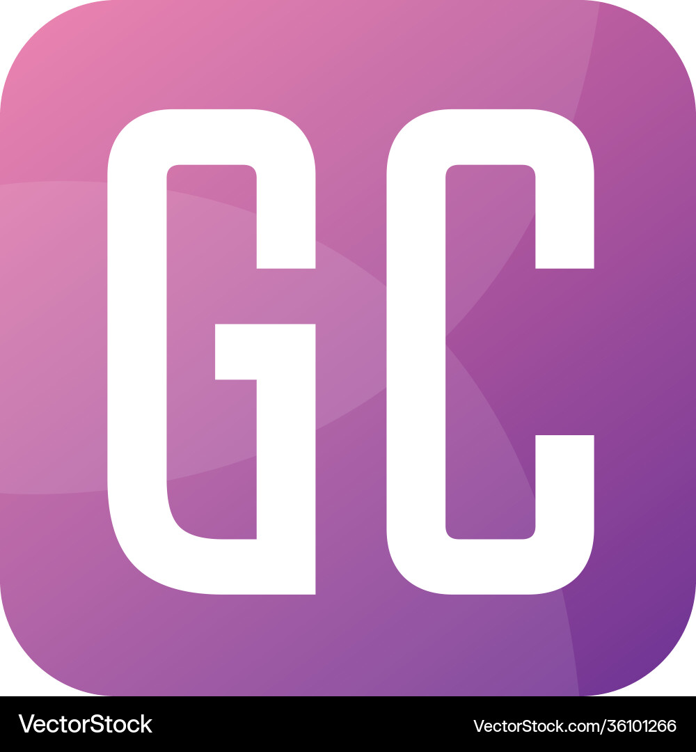 Gc letter logo design with simple style Royalty Free Vector