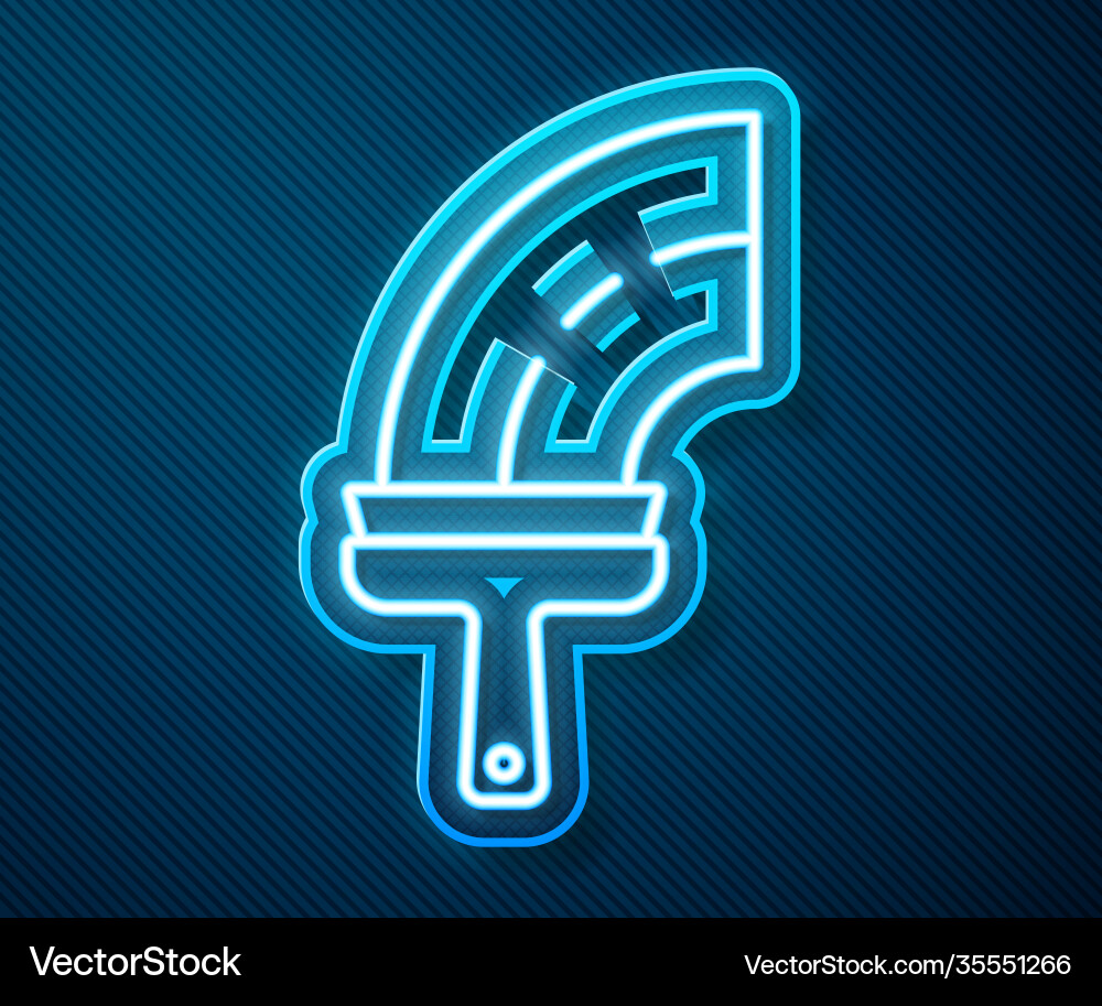 Glowing neon line cleaning service with rubber Vector Image