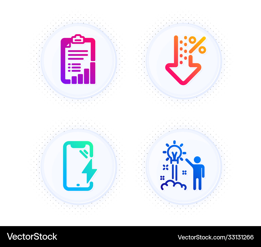 Low percent checklist and smartphone charging Vector Image