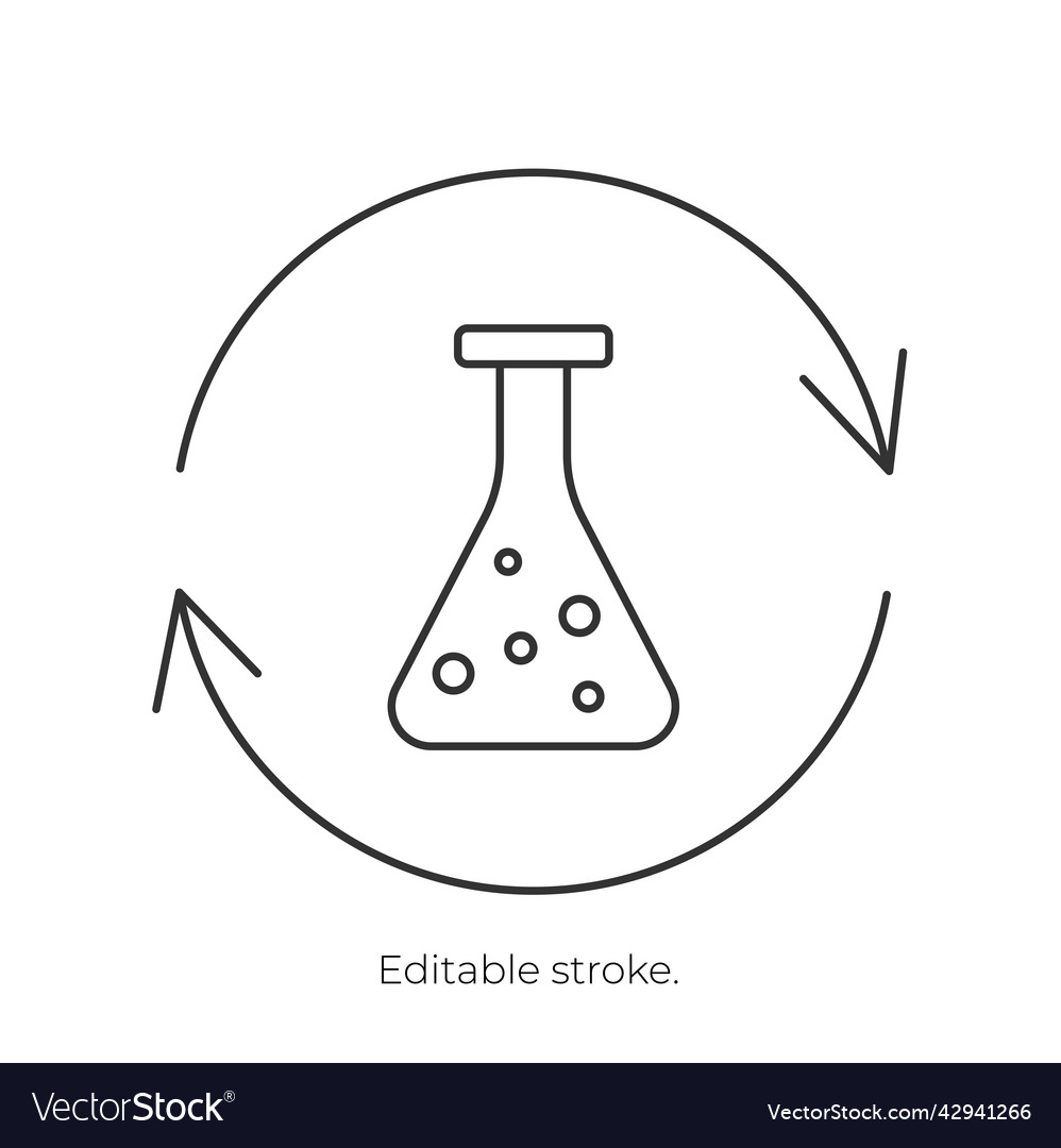 Paraben free icon symbol editable stroke Vector Image Paraben free icon symbol editable stroke Vector Image