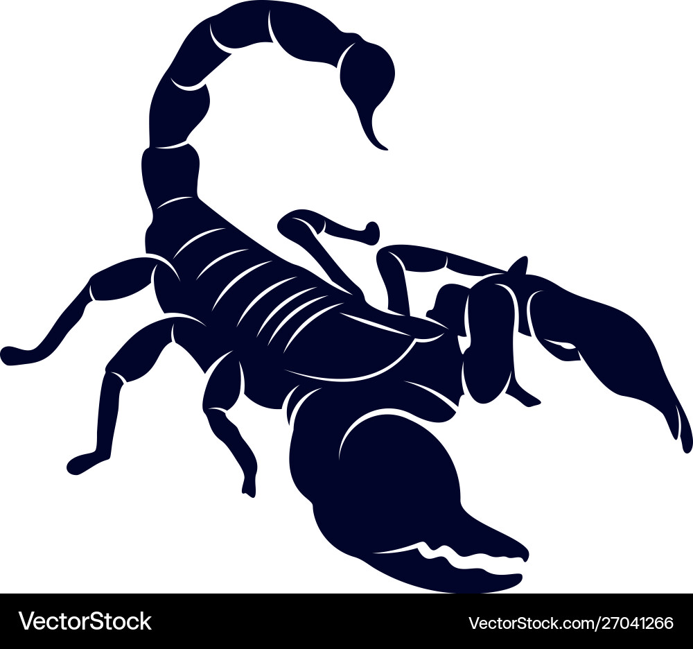 Scorpion logo image for tattoo symbol Royalty Free Vector