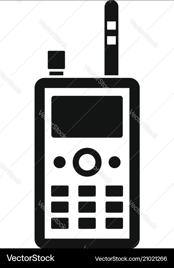 Talkie radio icon simple style Royalty Free Vector Image