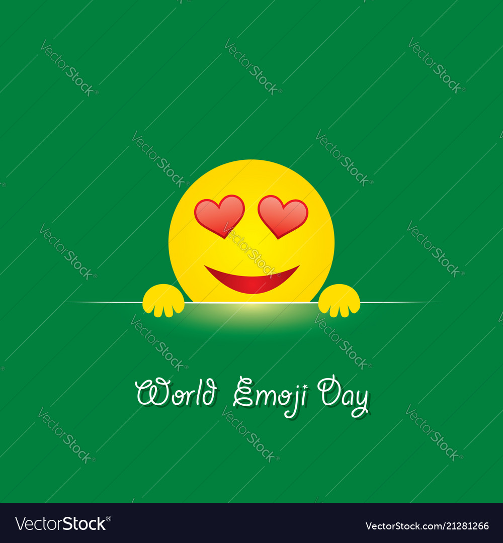 World Emoji Day Greeting Card Design Royalty Free Vector 